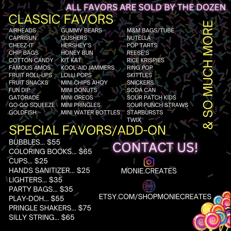 Special Party Favors ONLY - Etsy