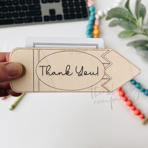 Teacher Pencil Gift Card Holder Digital File 1 Teacher Gift - Etsy