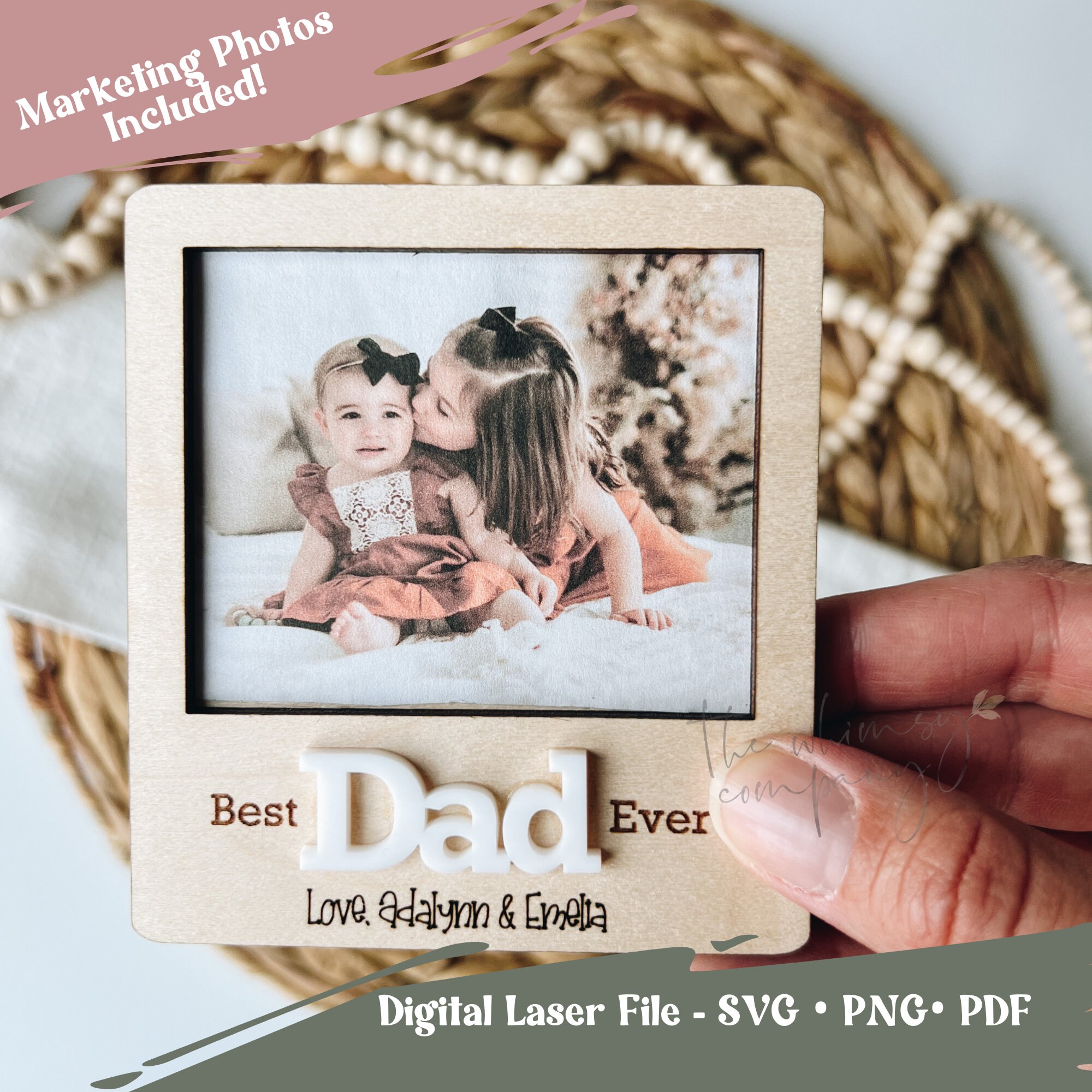 Best Daddy Ever Picture Frame SVG, Digital File for Lasers, Great File ...