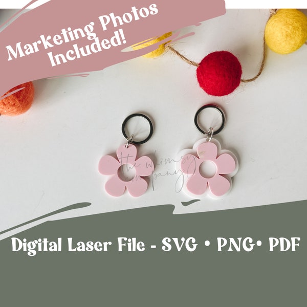 Double Daisy Keychain - Etsy