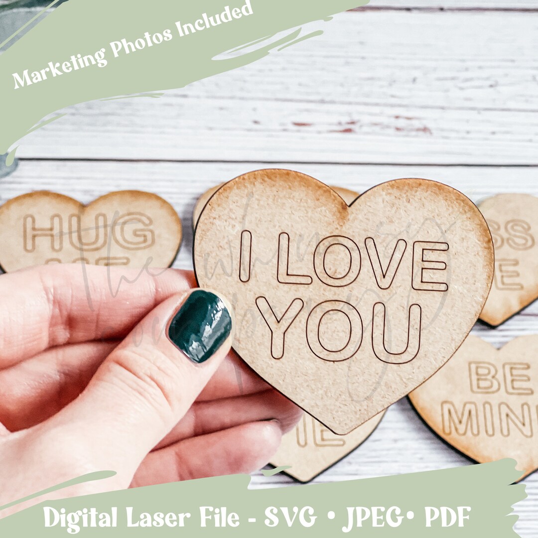 Conversation Hearts Digital File for Lasers, SVG File, Valentines Day ...
