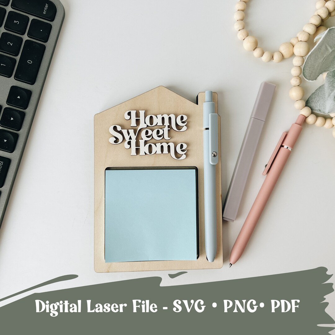 Closing Gift, Sticky Note Holder Laser File, Glowforge Cut File ...