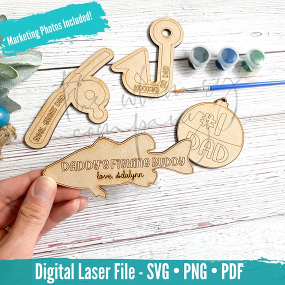 Fathers Day SVG Fishing Dad Fathers Day DIY Kit Fishing SVG | Etsy