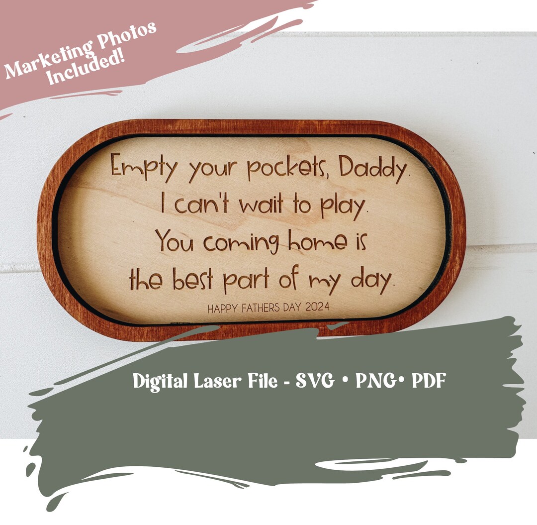 Best Daddy Ever Hands Down Hand Print Sign SVG, Digital File for Lasers ...