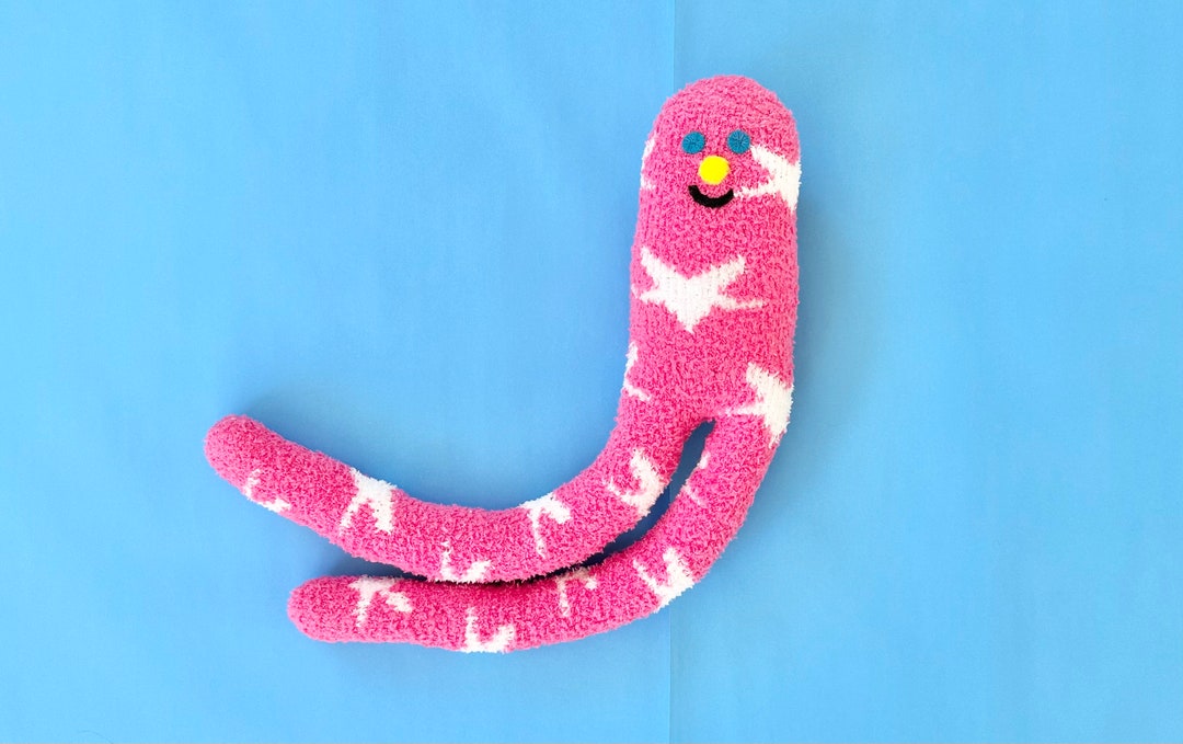 Fuzzy Pink Star Narm™, Yellow Nose - Etsy