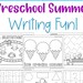 Preschool Summer Worksheets Coloring Activities Prek Summer Writing ...