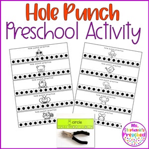 Hole Punch Activities Preschool Fine Motor Skills Activity - Etsy