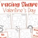 Preschool Tracing Shapes-valentine's Day, Preschool Printables and ...