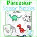 Dinosaur Scissor Puzzles Preschool Scissor Dinosaur Activity Fine Motor ...