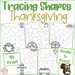 Preschool Tracing Shapes - Thanksgiving, Preschool Printables ...