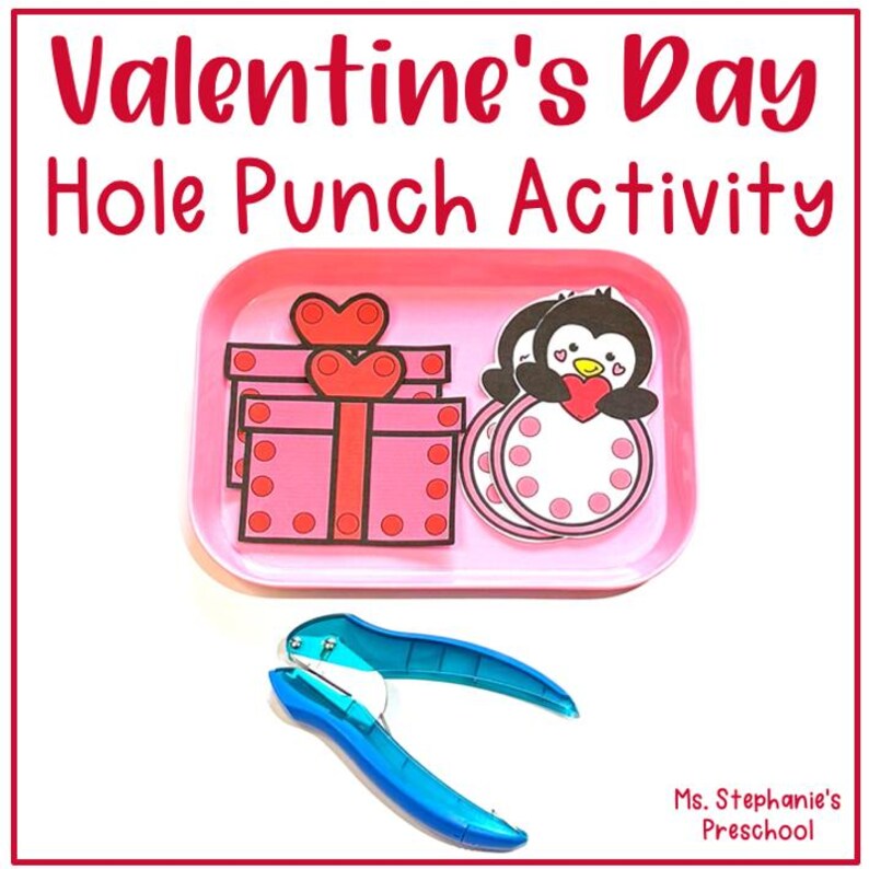 Valentines Day Hole Punch Preschool Fine Motor Activity Printable ...