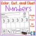 Color, Cut, and Glue Number, Alphabet, Shape, and 3D Shape Worksheets ...