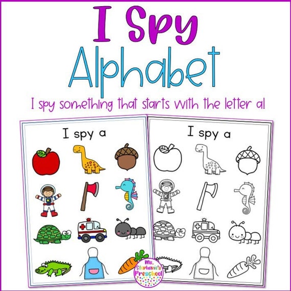 I Spy Alphabet Preschool Activity Beginning Sounds Practice - Etsy