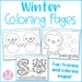 Preschool Winter Writing & Coloring Fun, Preschool Winter Worksheets ...