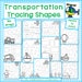 Transportation Tracing Shapes, Preschool Activity, Fine Motor Skills ...