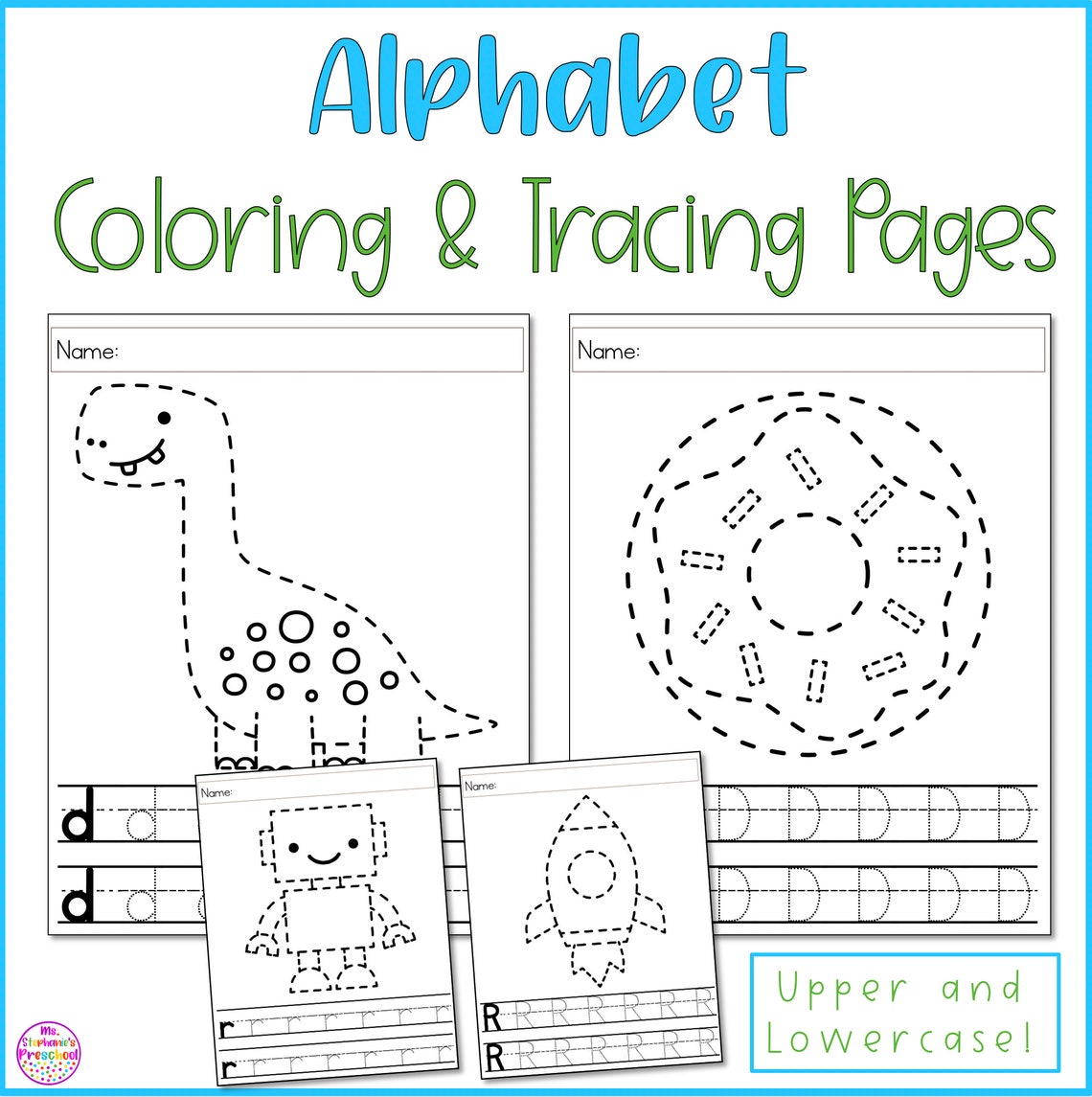 Preschool Alphabet Back to School Worksheets Prek Alphabet Printables ...