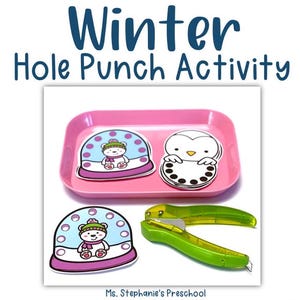 Winter Hole Punch Preschool Fine Motor Activity - Printable Resource ...