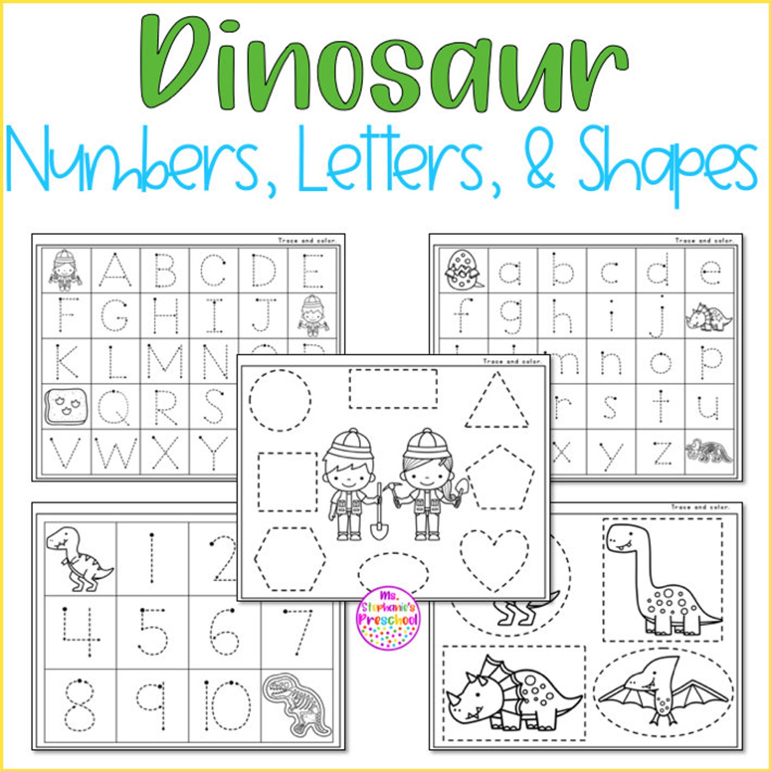 Dinosaur Writing Fun, Preschool Dinosaur Printables, Handwriting ...