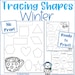 Winter Preschool Tracing Shapes, Preschool Printables Worksheets ...