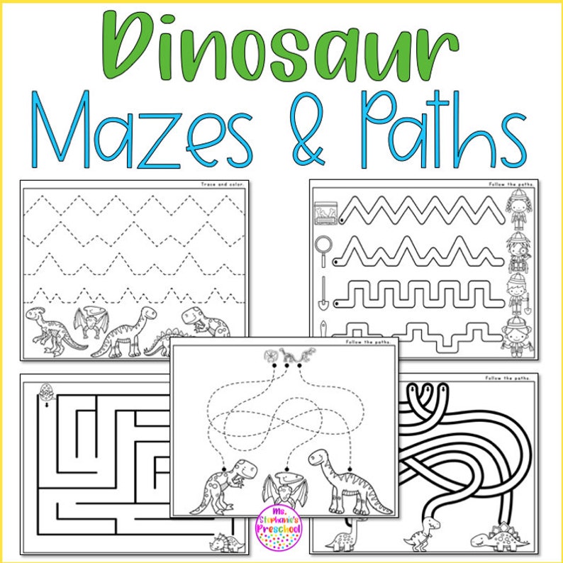 Dinosaur Writing Fun, Preschool Dinosaur Printables, Handwriting ...