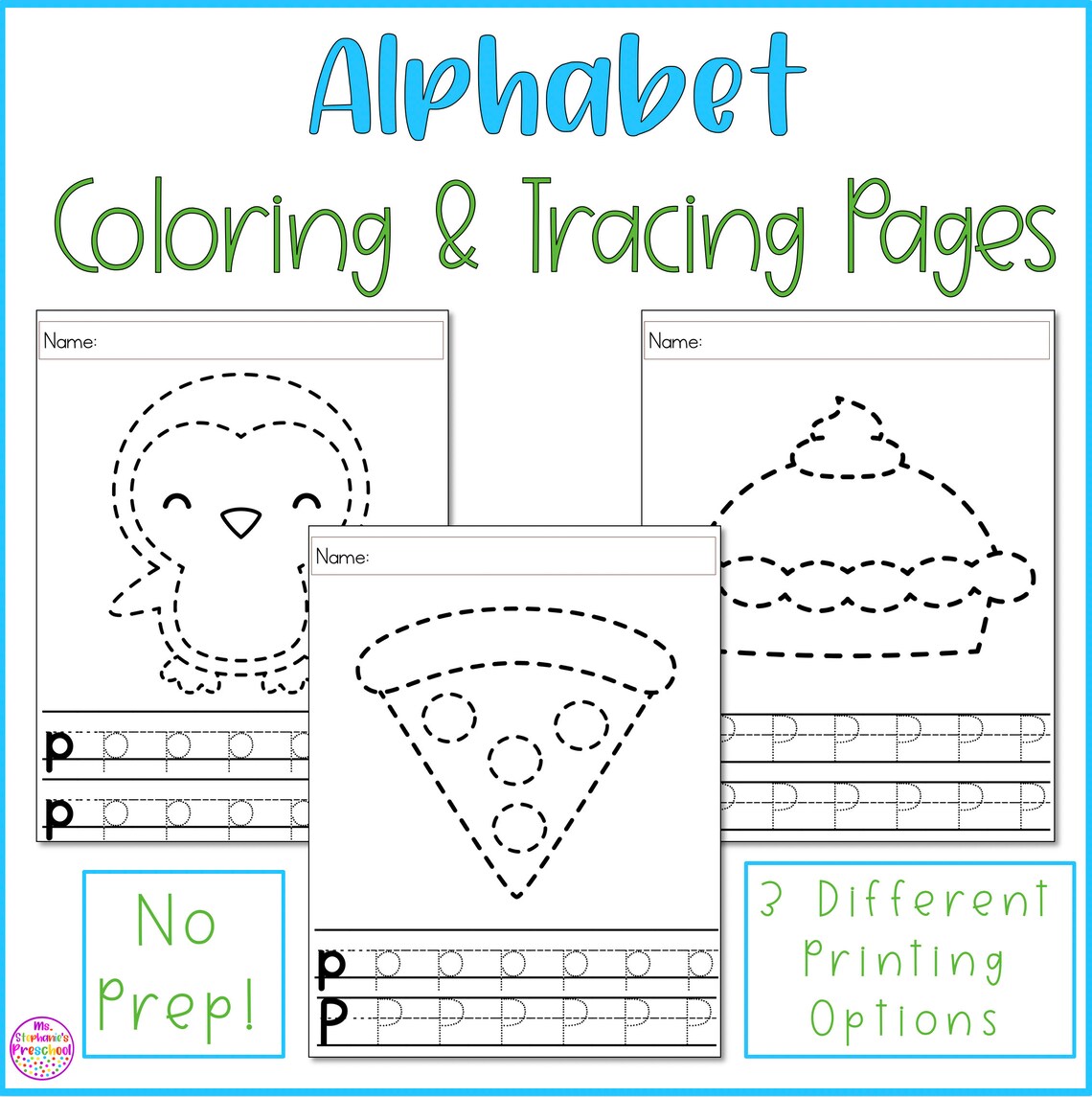 Preschool Alphabet Back to School Worksheets Prek Alphabet Printables ...
