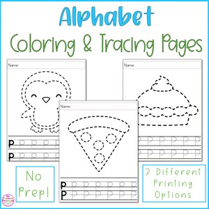 Preschool Alphabet Back to School Worksheets Prek Alphabet Printables ...