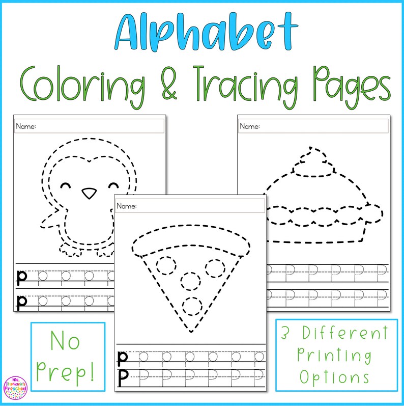 Preschool Alphabet Back to School Worksheets Prek Alphabet Printables ...