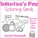 Printable Preschool Valentines Coloring Cards for Kids Classroom ...