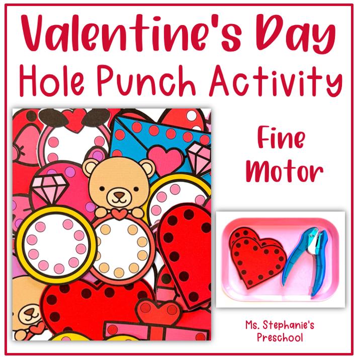 Valentines Day Hole Punch Preschool Fine Motor Activity Printable ...