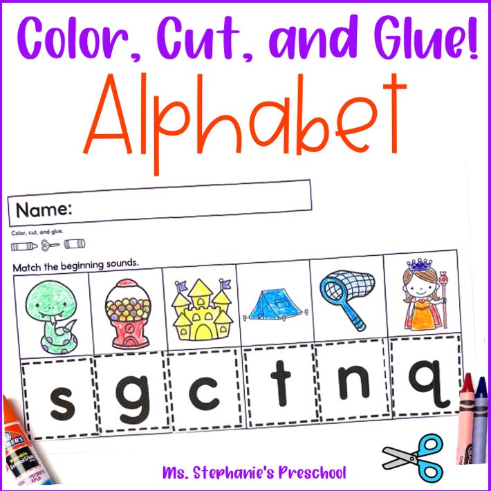Back to School Preschool Alphabet Activity Fine Motor Skills Alphabet ...