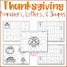 Preschool Thanksgiving Writing & Coloring Fun, Preschool Worksheets ...
