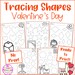 Preschool Tracing Shapes-valentine's Day, Preschool Printables and ...
