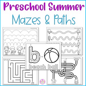 Preschool Summer Worksheets Coloring Activities Prek Summer Writing ...