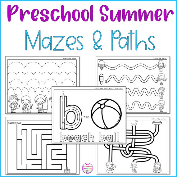 Hojas De Trabajo Imprimibles Para Preescolar De Verano Plantillas De