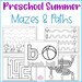 Preschool Summer Worksheets Coloring Activities Prek Summer Writing ...