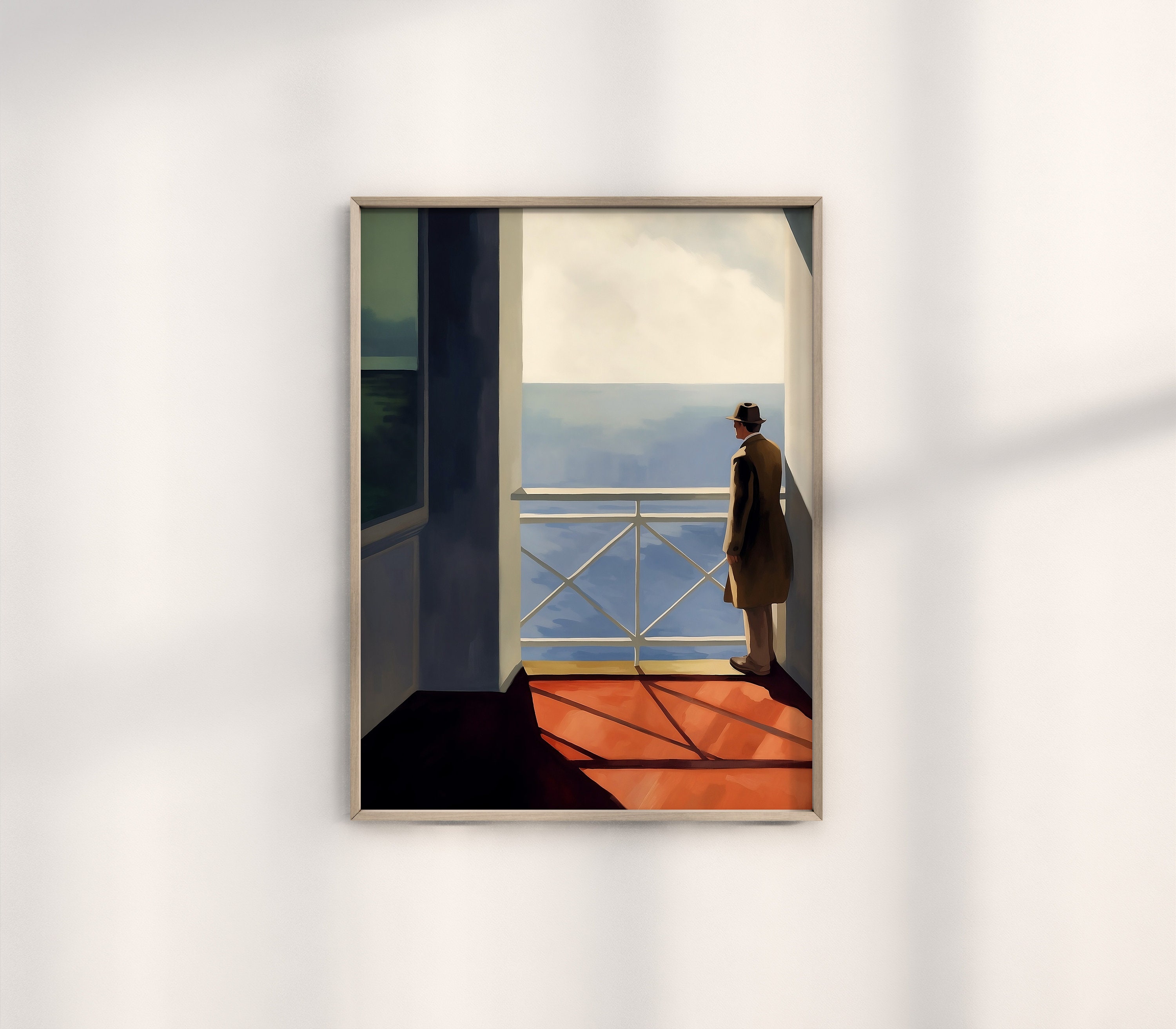 Edward Hopper Set of 3 Scenes at Sea Paintings, Nautical Digital Art ...