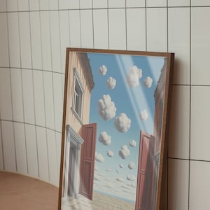 Rene Magritte Surrealist Clouds Print, Authentic Magritte Clouds Artwork, Dreamy Sky Clouds ...