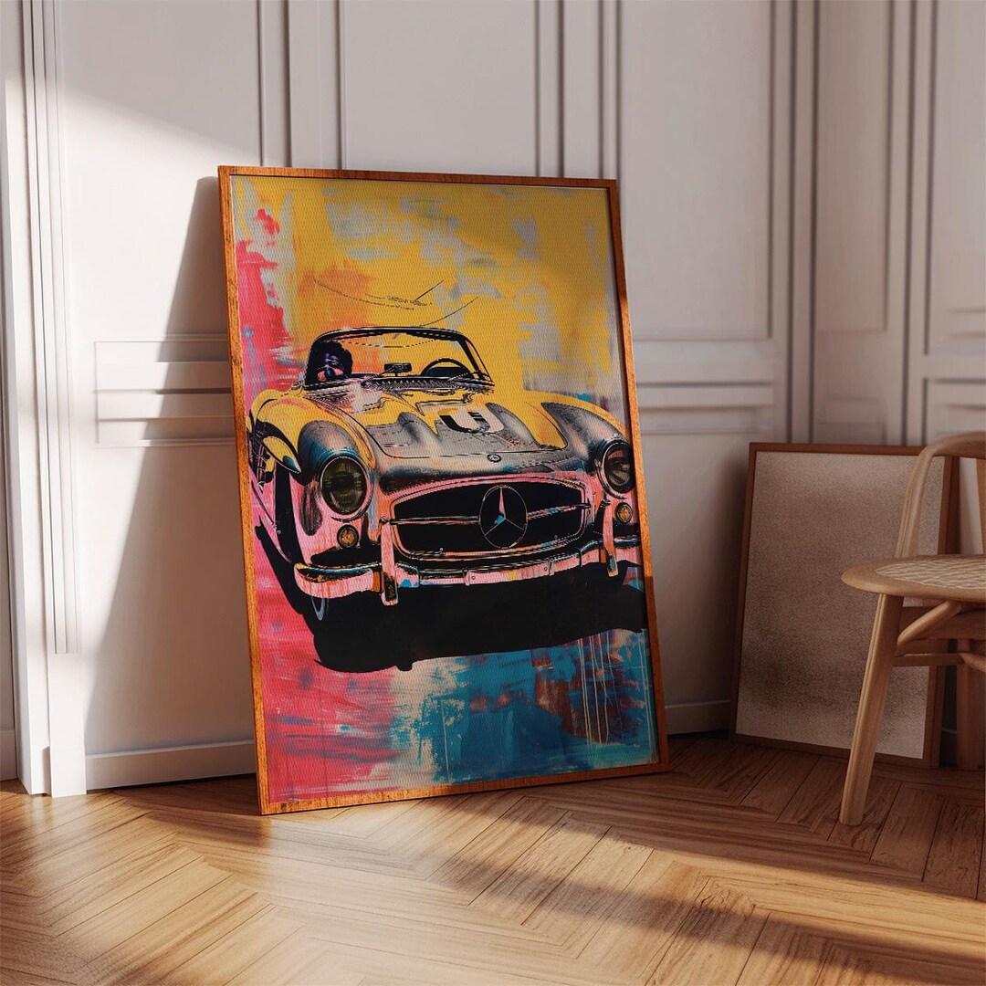 Vintage Mercedes-benz Digital Art Prints, Mercedes Benz Abstract Car ...