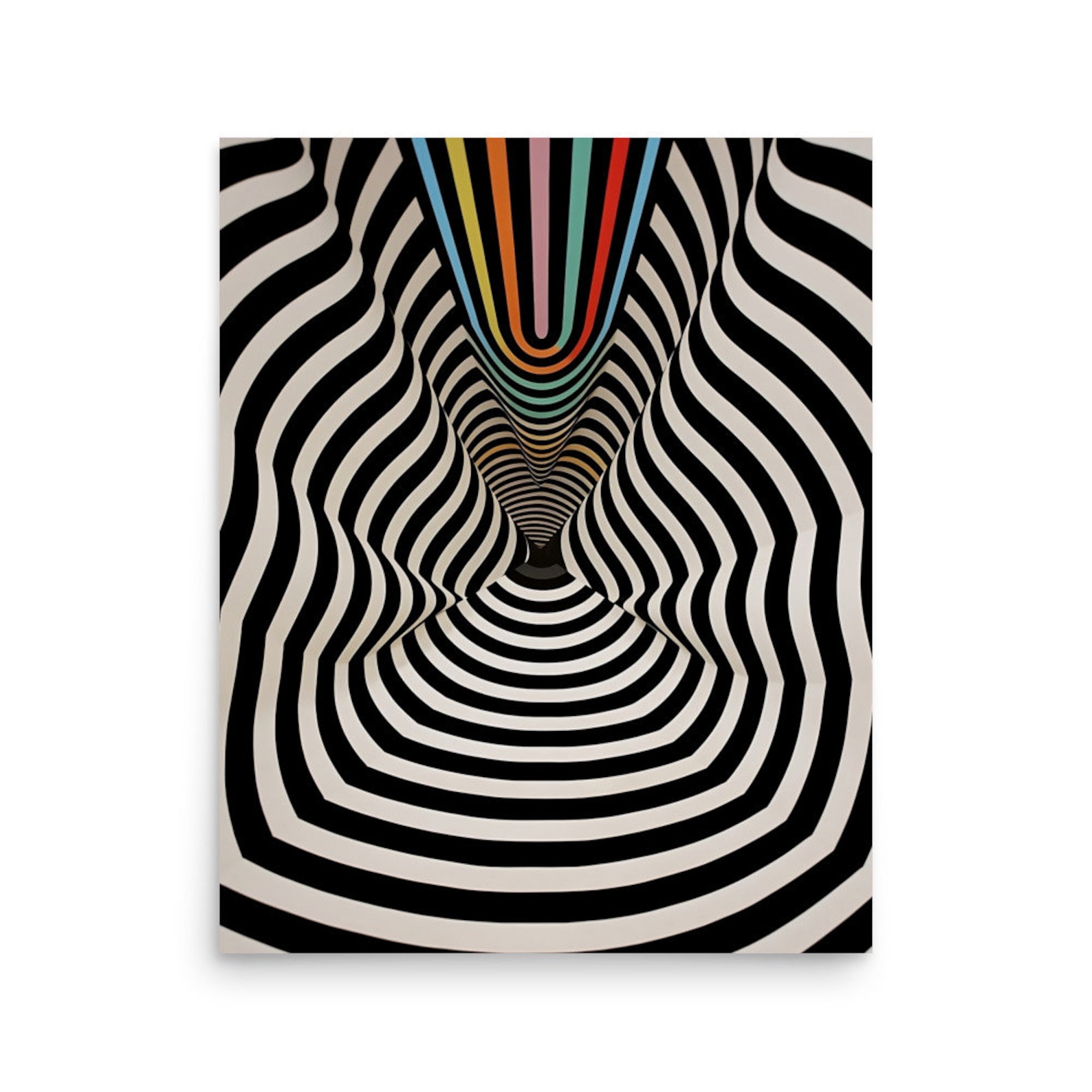 Bridget Riley Hypnotic Optical Illusion Print, Authentic Riley Illusion ...