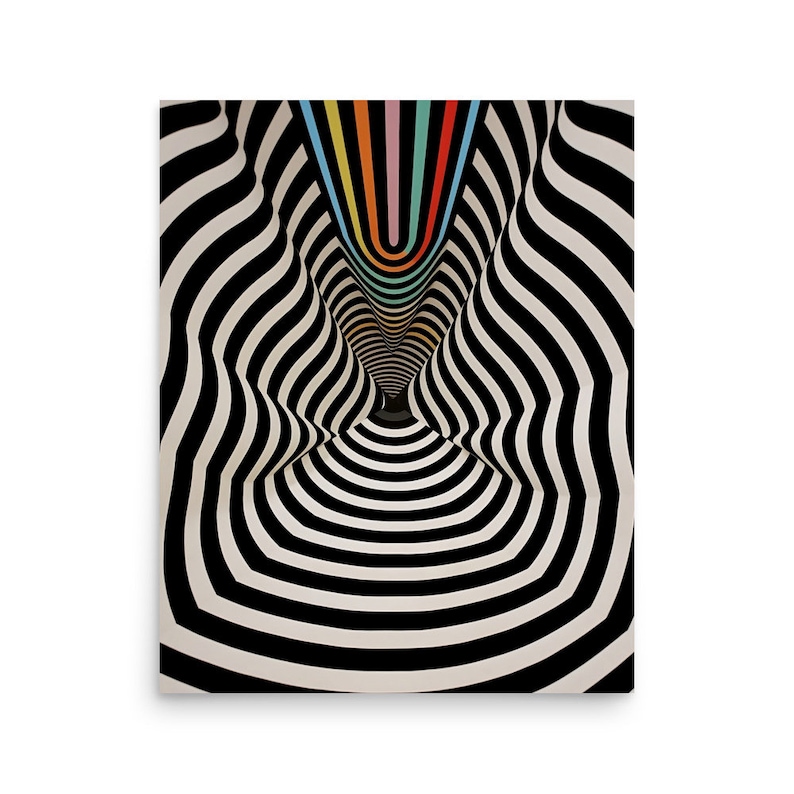 Bridget Riley Hypnotic Optical Illusion Print, Authentic Riley Illusion ...