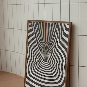 Bridget Riley Hypnotic Optical Illusion Print, Authentic Riley Illusion ...