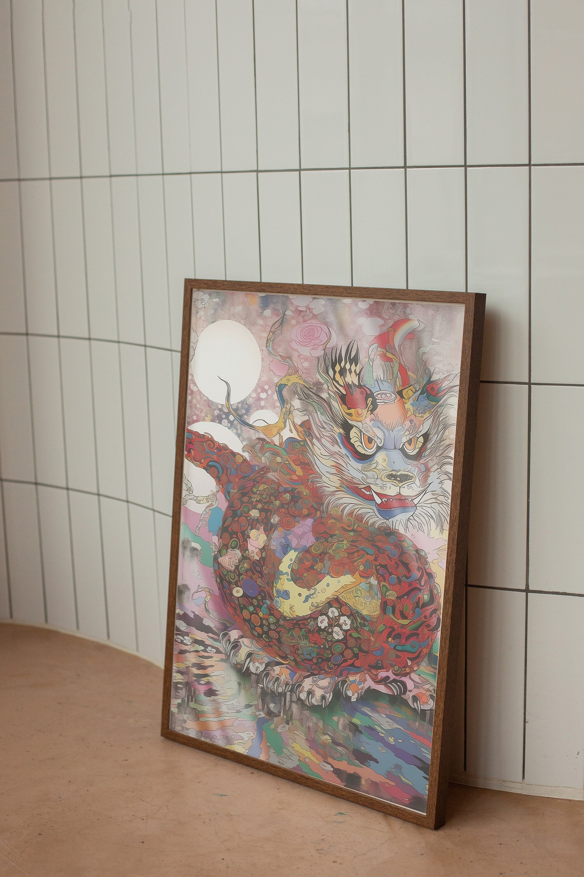 Takashi Murakami Ukiyo-e Dragon Print, Japanese Dragon Art ...