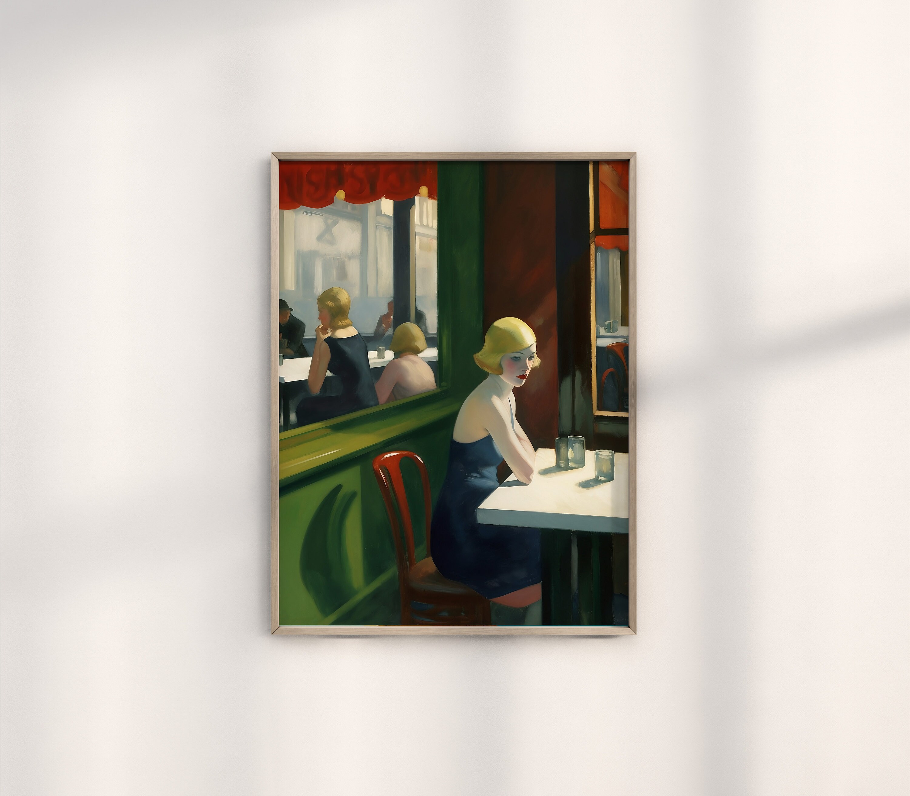 Edward Hopper Set of 3 Night Scene Paintings, Digital Download,classic ...