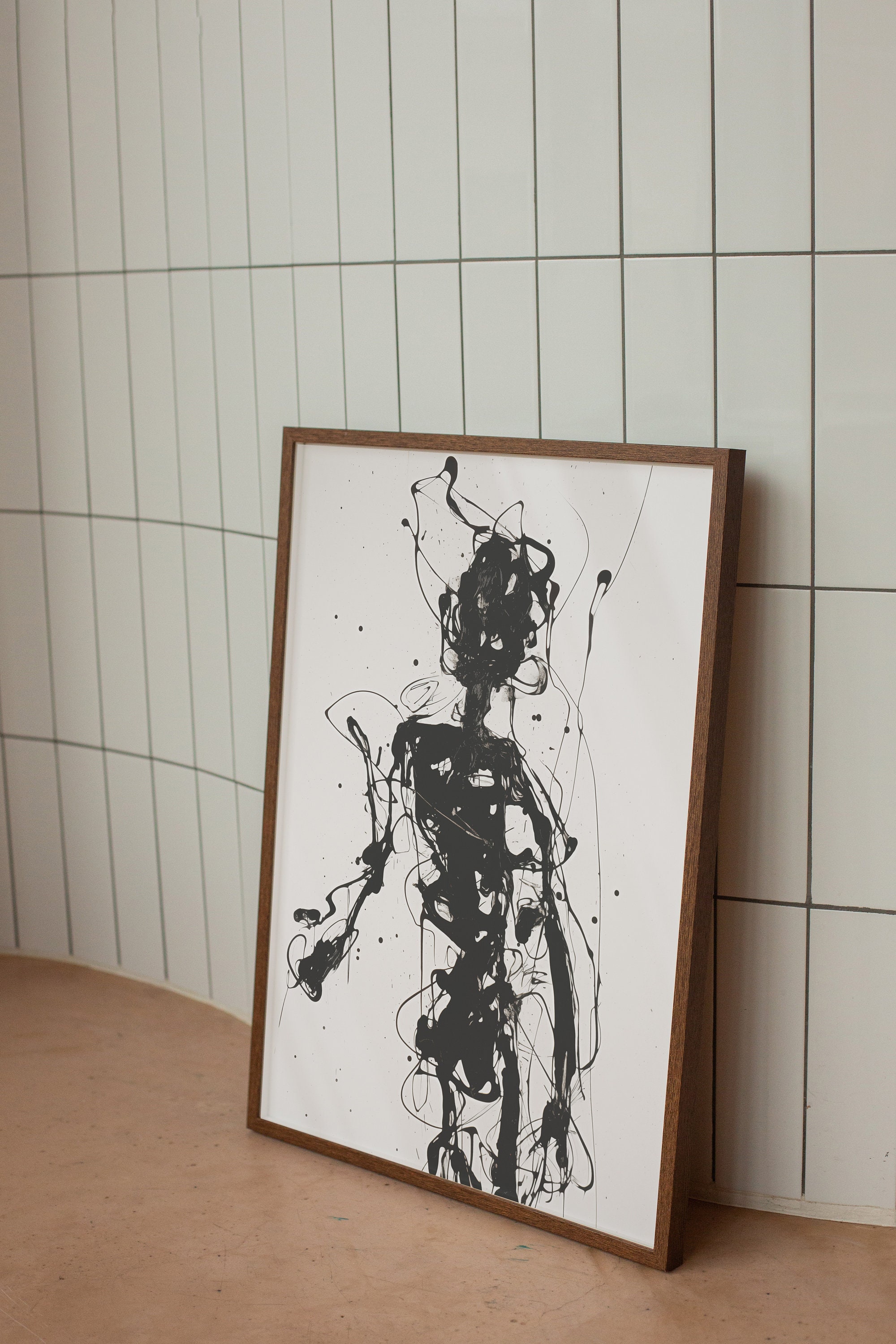 Jackson Pollock Abstract Drip Figure Poster, Authentic Pollock Style ...