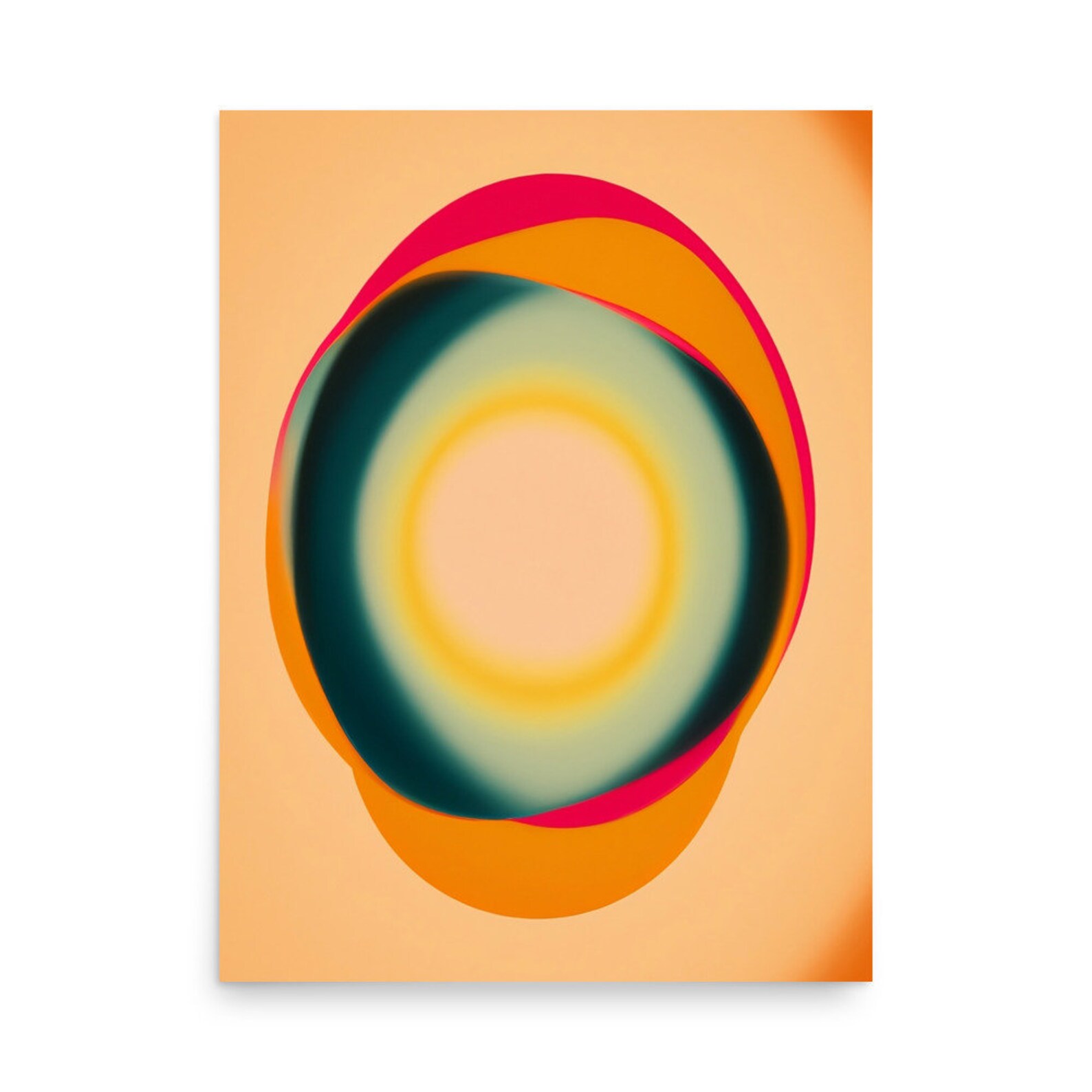 James Turrell Angelic Affirmations Inspired Print, Orange Aura Poster ...