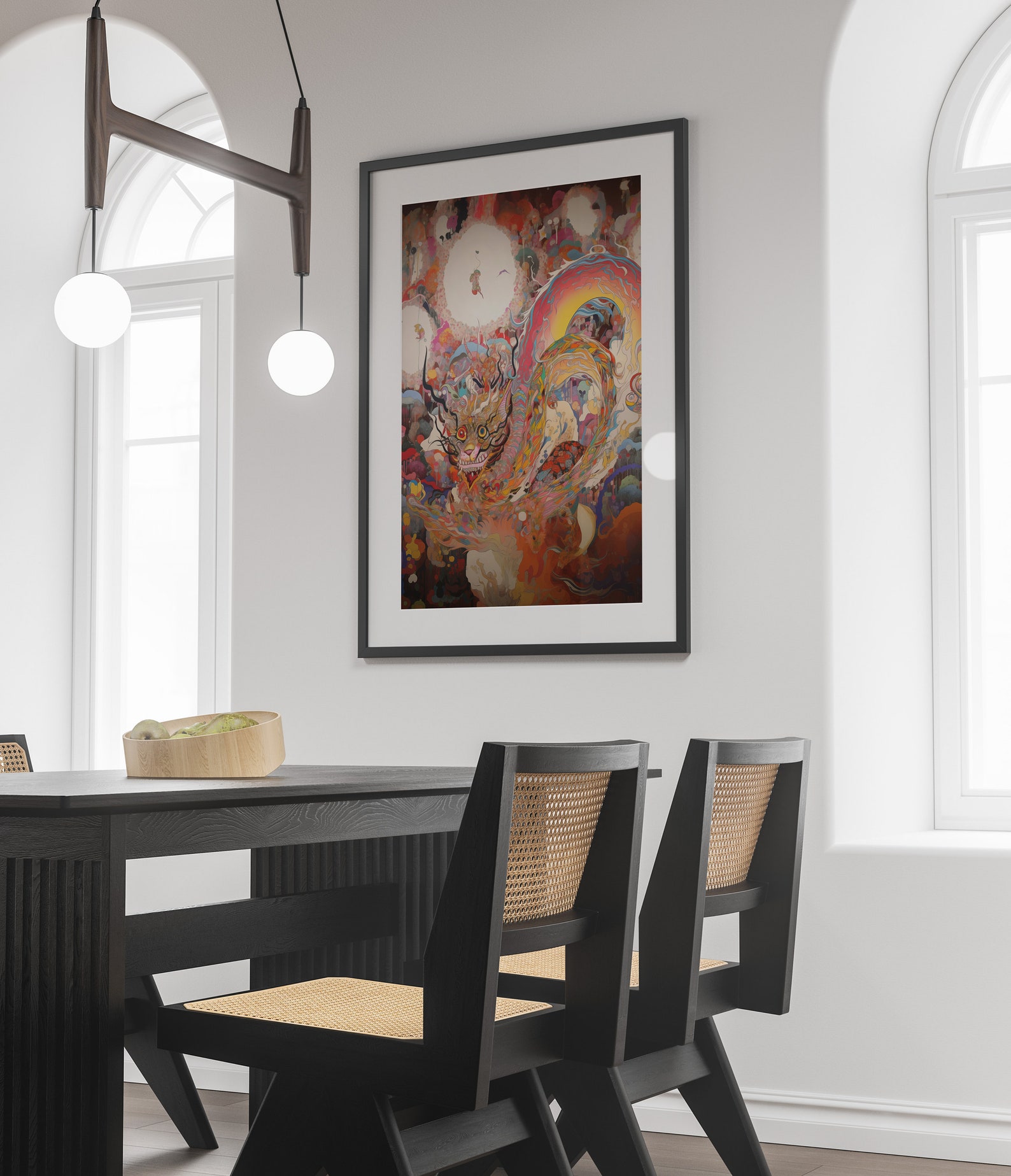 Takashi Murakami Psychedelic Dragon Print,vibrant Murakami Artwork ...