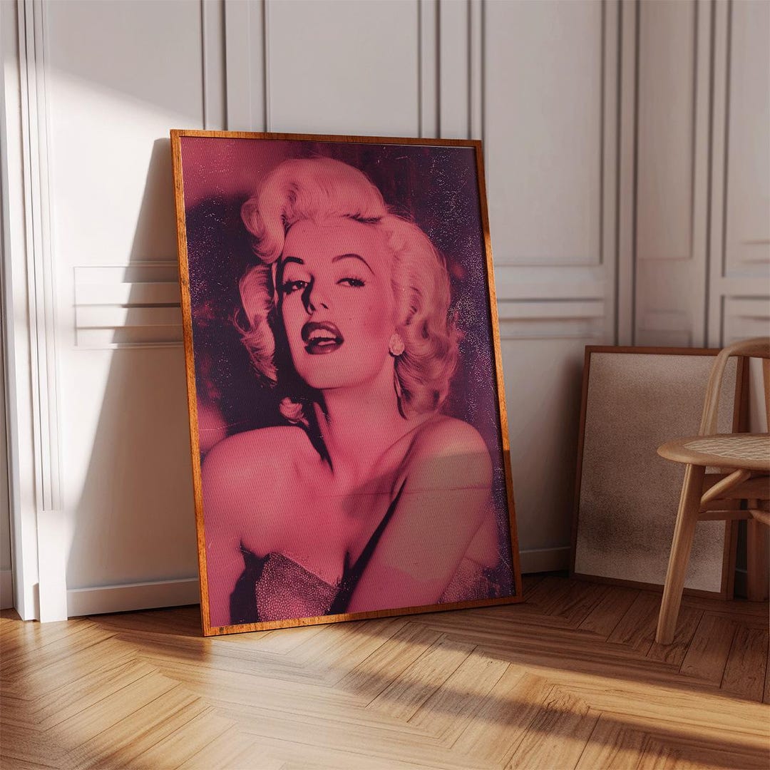 Marilyn Monroe Art Prints, Vintage Hollywood Decor, Retro Pop Art Style ...