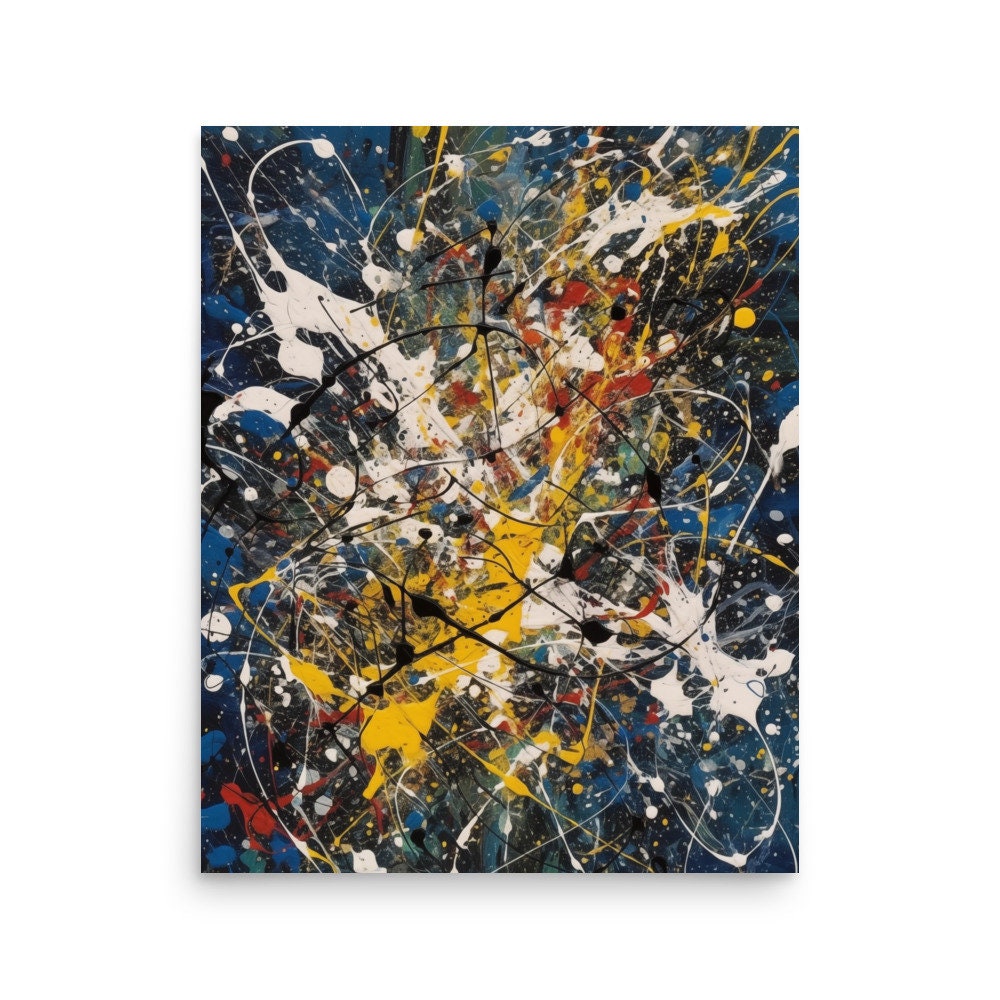 Jackson Pollock Drip Painting Poster, Expressionist Art Print, Modern ...