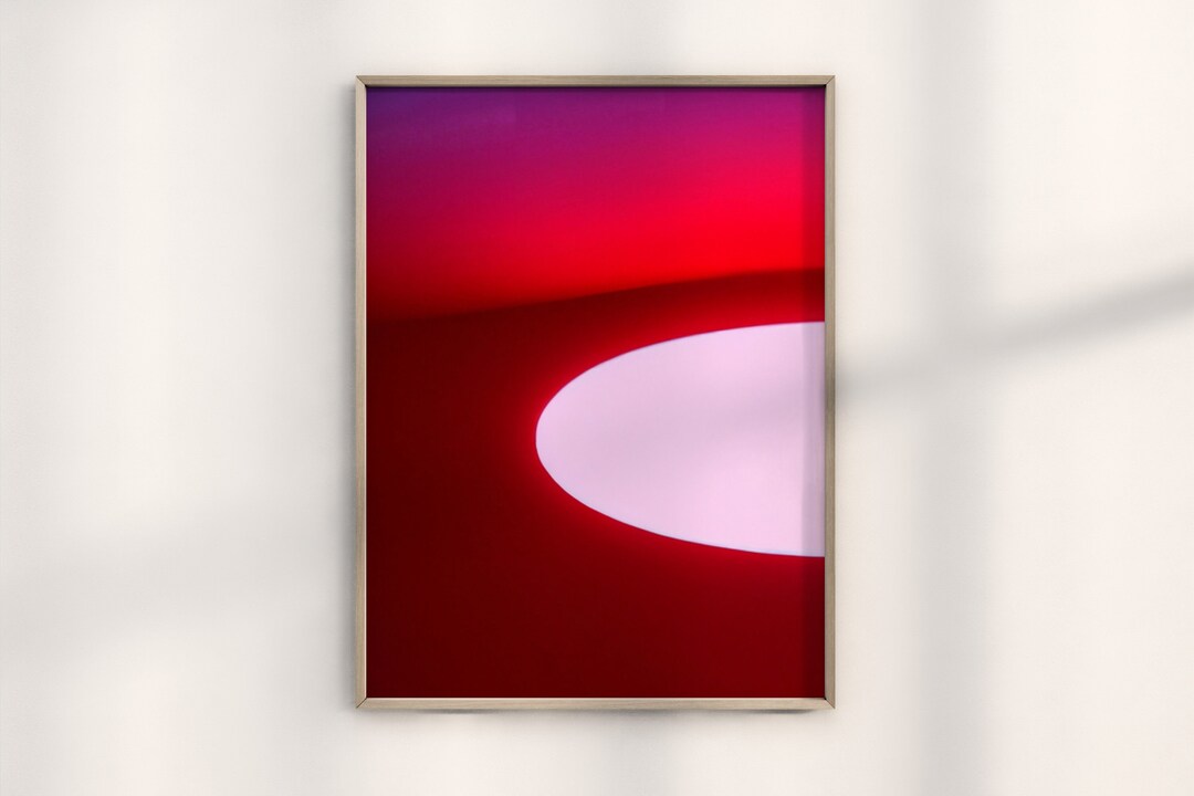 James Turrell Red Sun Print, Contemporary Light and Space Art, Unique ...