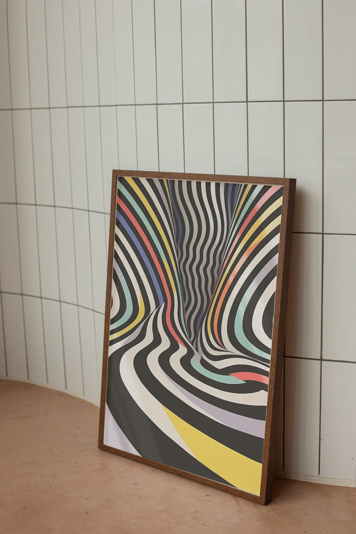 Bridget Riley Intersecting Waves Print,modern Op Art Wave Design ...
